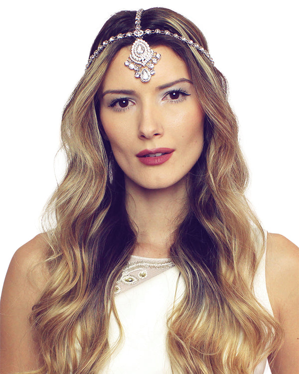 Leah Head Chain l Hair Jewelry for Bride l Boho Bride by Bare Sandals